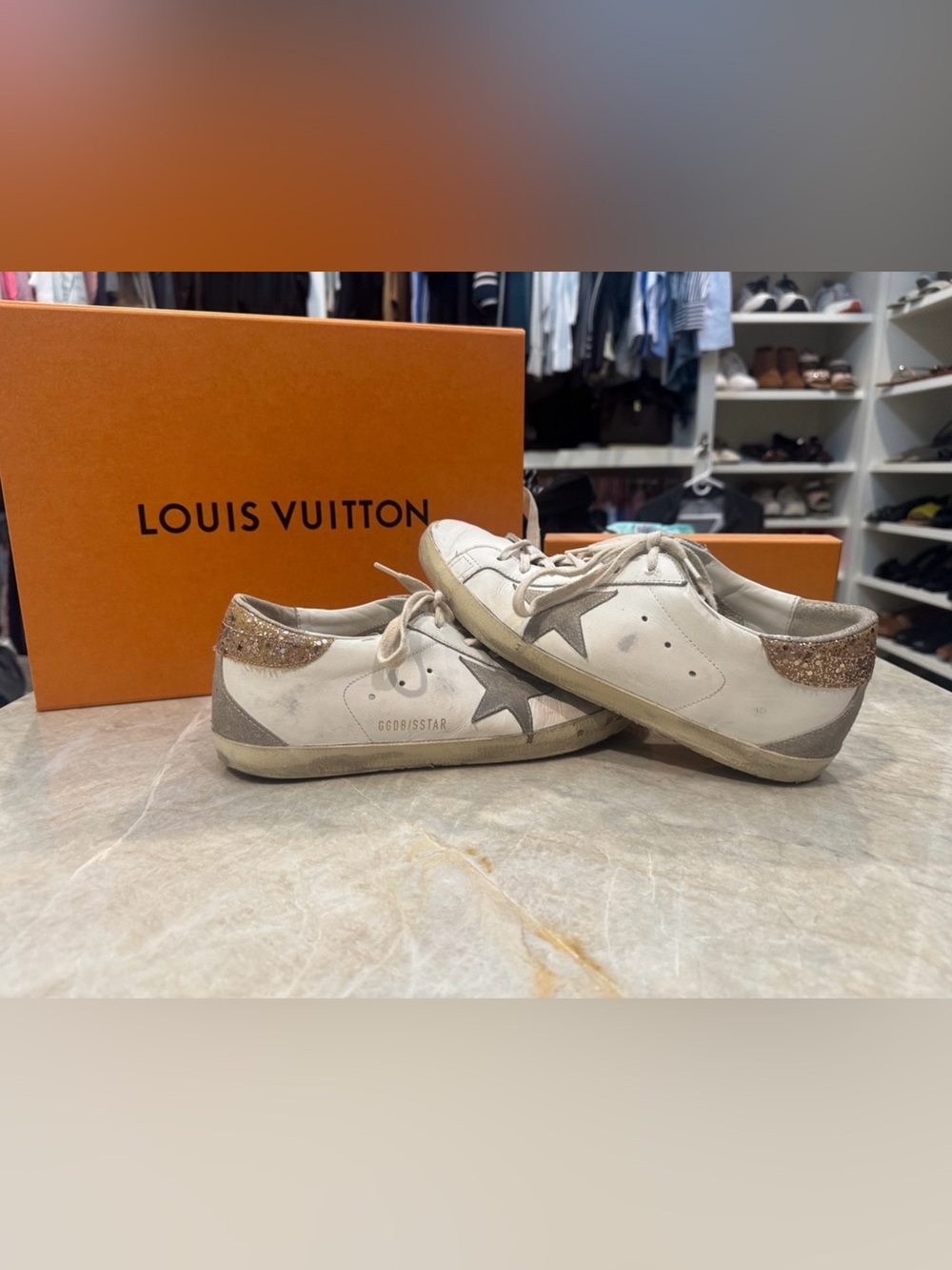 Golden Goose | Shoes | Golden Goose White Sneakers With Gray Star And ...